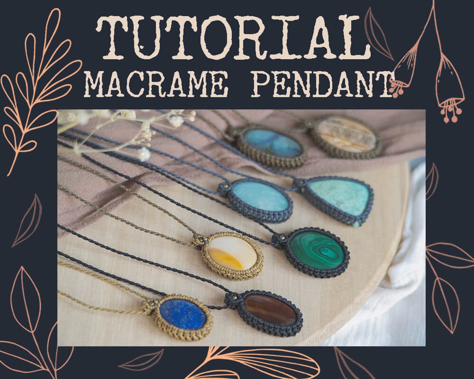 Tutorial Stone Wrapping Make Your Macrame Pendant PDF - Etsy