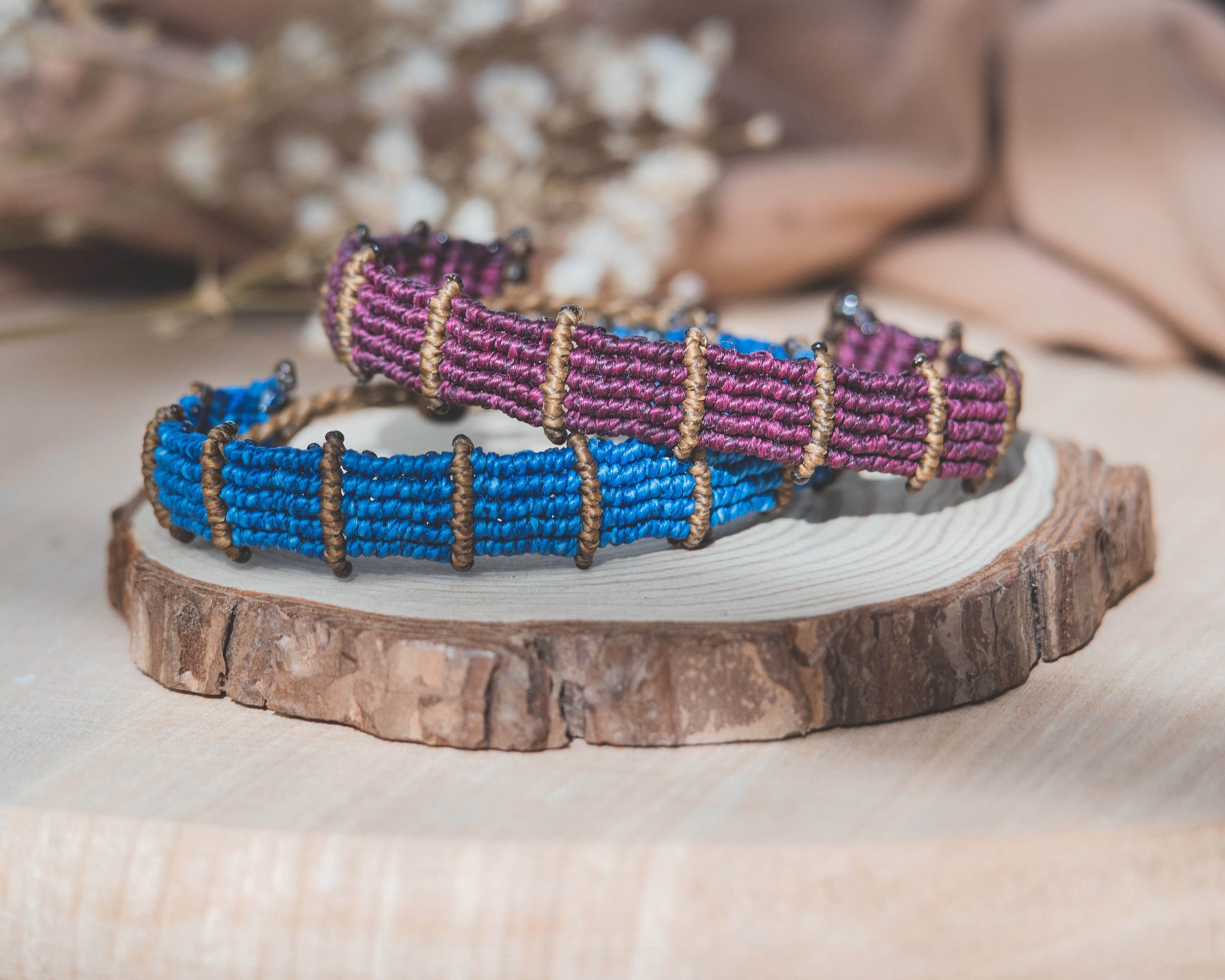 Boho Macrame Friendship Bracelets, Waterproof Wax Thread Bracelet ...