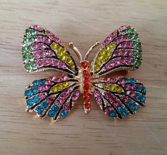 Beautiful Enamel and Rhinestone Pins choice | Etsy