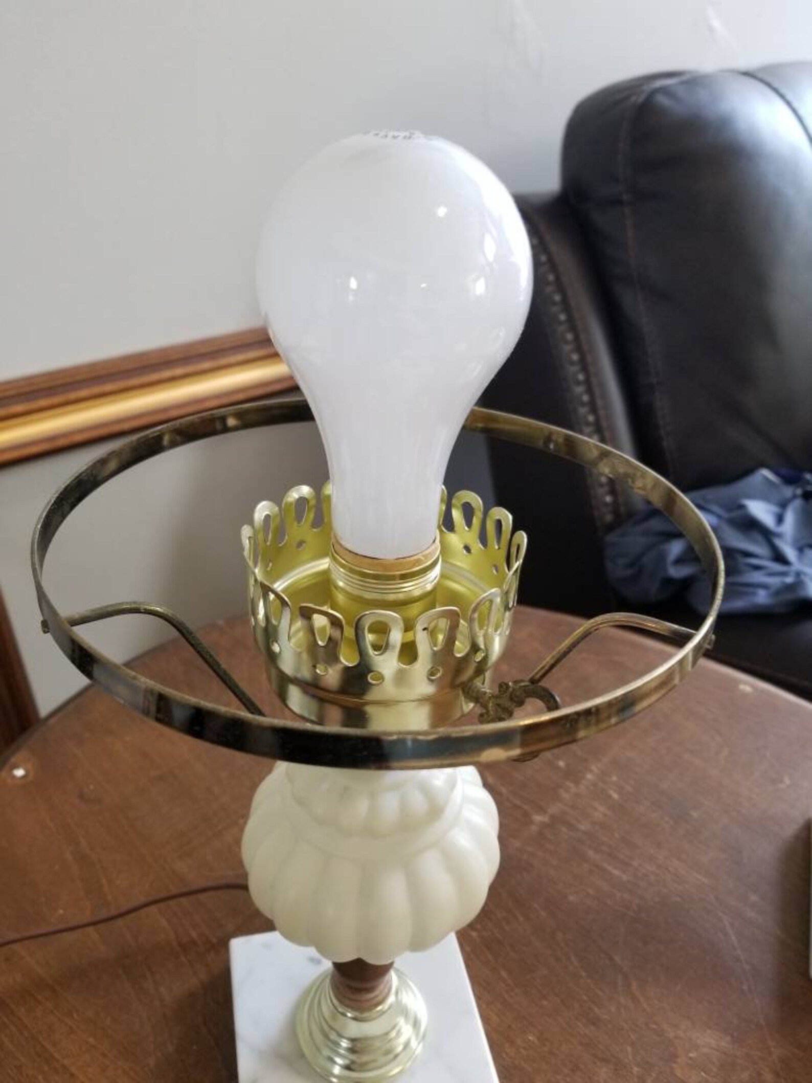 Vintage Electric Hurricane Style Lamp With Leaf Design - Etsy