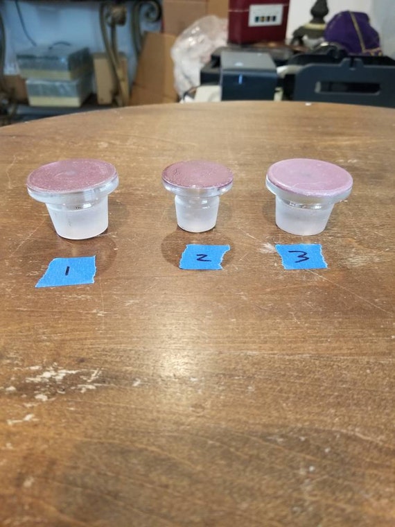 Set of 3 Round Flat Top Glass Stoppers - Etsy