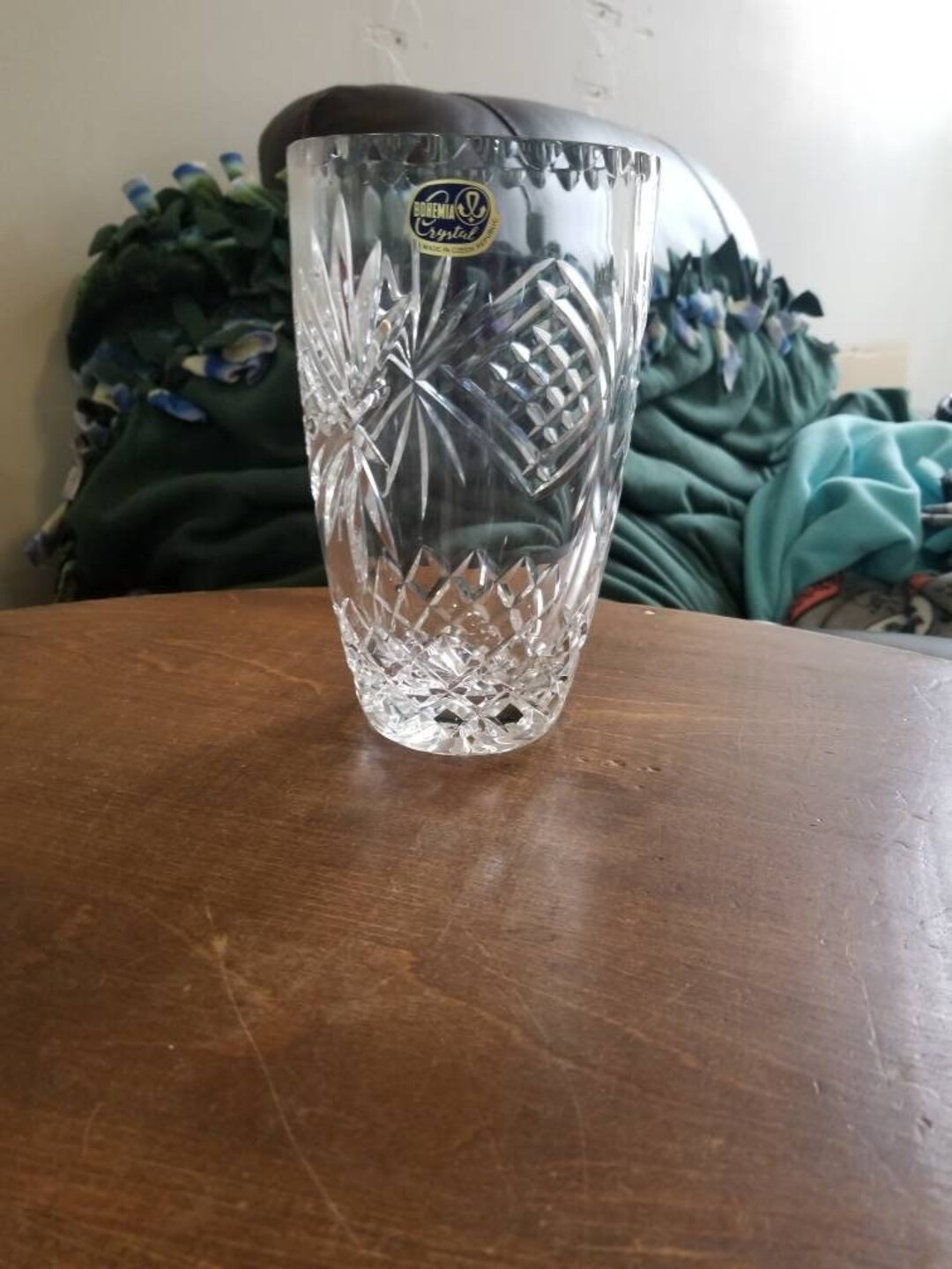 Beautiful Bohemia Cut Crystal Fan Shaped Vase - Etsy