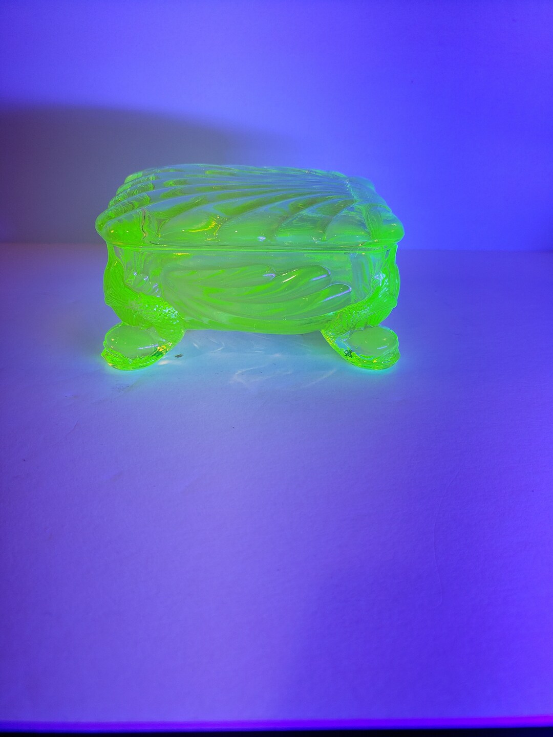 Boyd Shell With Fish Yellow Vaseline Glass Trinket Dish - Etsy