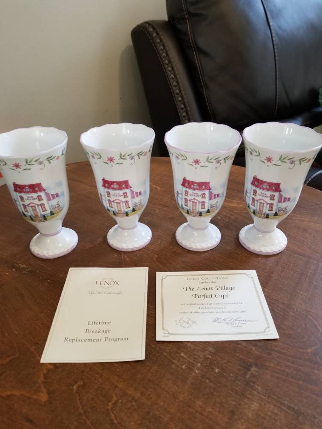 Set of 4 Lenox Village Collection Footed Parfait Cups - Etsy