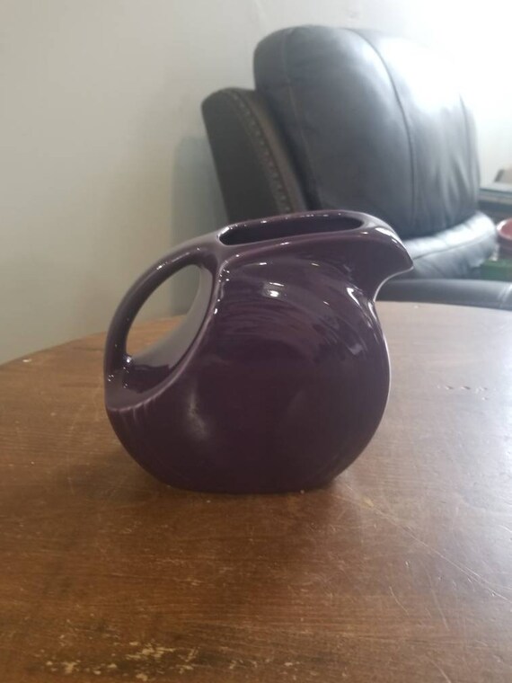 Fiesta Small / Juice Disk Pitcher in the Color of Mulberry - Etsy