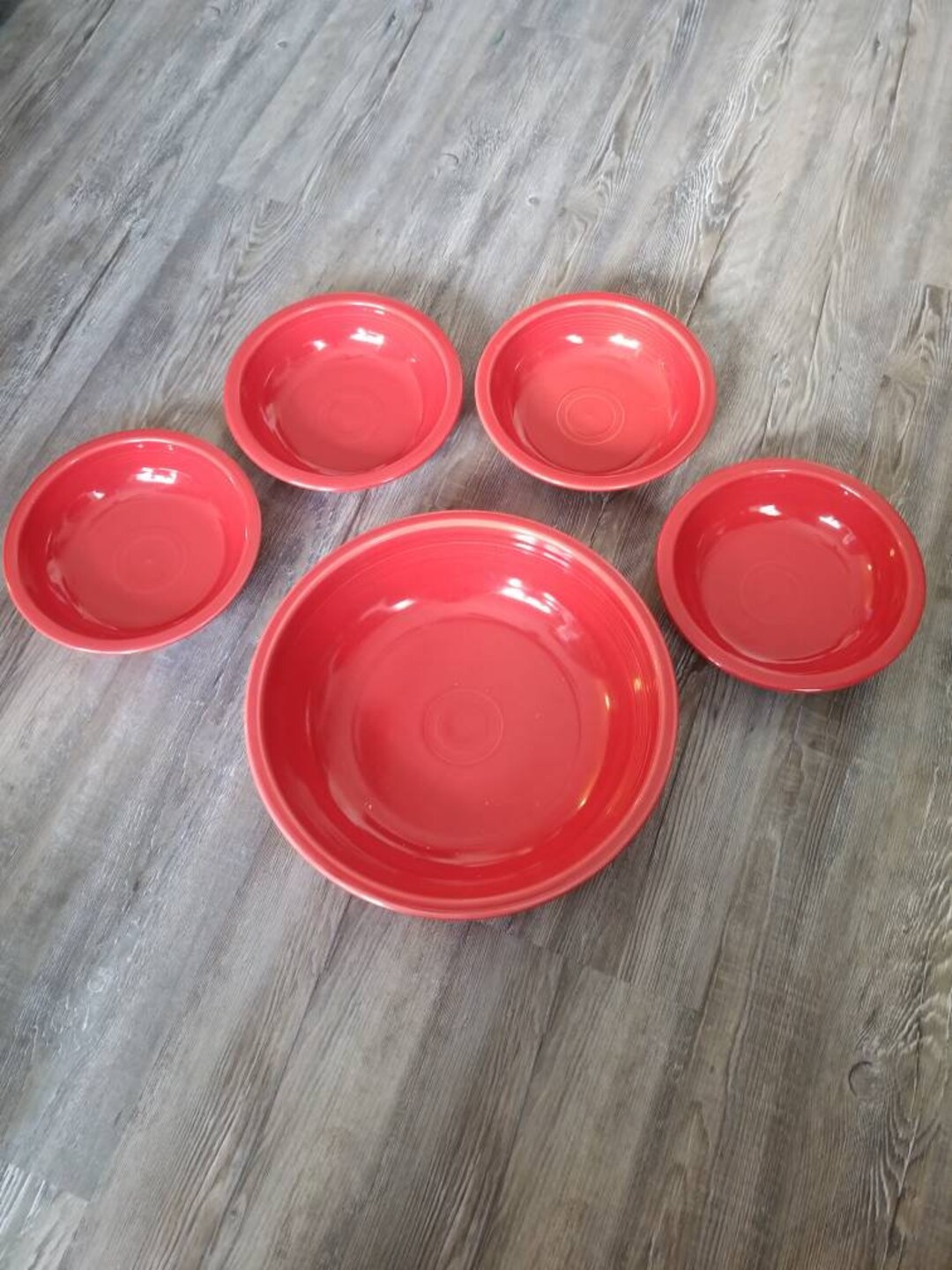 Fiesta Large Pasta Serving Bowl & 4 Individual Pasta Bowls in the Color ...