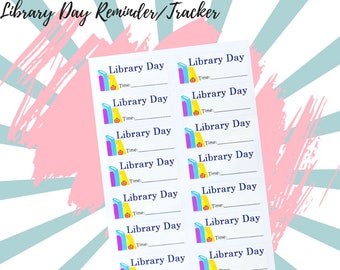 Library Book Planner Stickers - Etsy