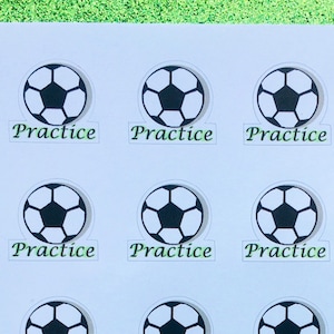 Soccer Practice Planner Stickers Soccer Reminder Stickers - Etsy