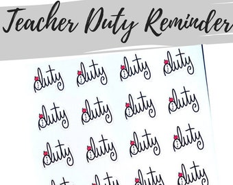Duty Planner Stickers - Etsy