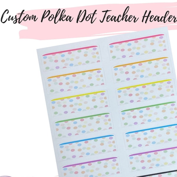 Polka Dot Labels - Etsy