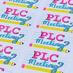 PLC Meeting Stickers Teacher Planner Stickers | Etsy
