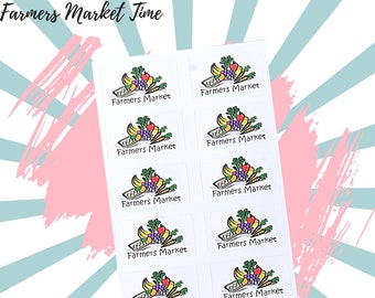 Farmers Market Planner Stickers Market Stickers Grocery Shopping ...