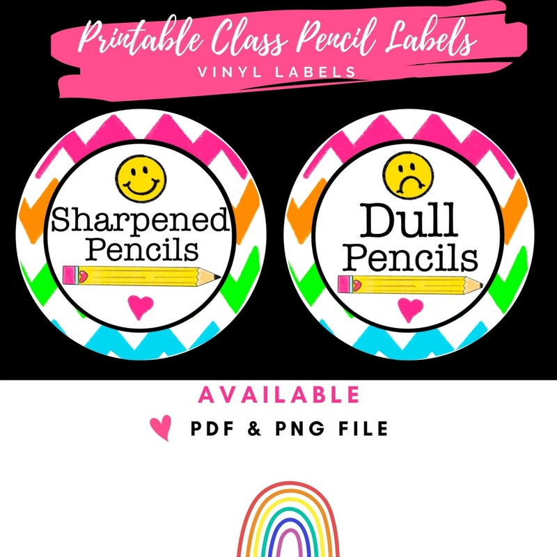 Pencil Box Label Template - Etsy