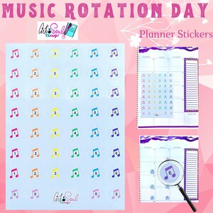 Music Teacher Rotation Schedule Planner Stickers Music | Etsy