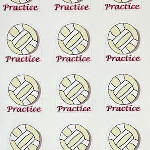 Volleyball Practice Planner Stickers Volleyball Reminder - Etsy