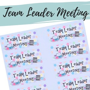 Teacher Team Leader Meeting, Lesson Planner Stickers, Teacher Stickers ...
