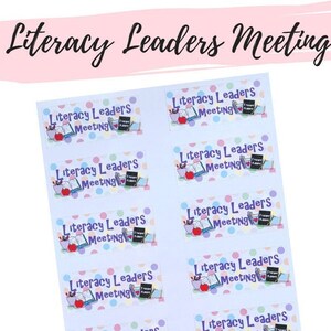 Literacy Leaders Meeting Sticker, Teacher Meeting, Teacher Planner ...