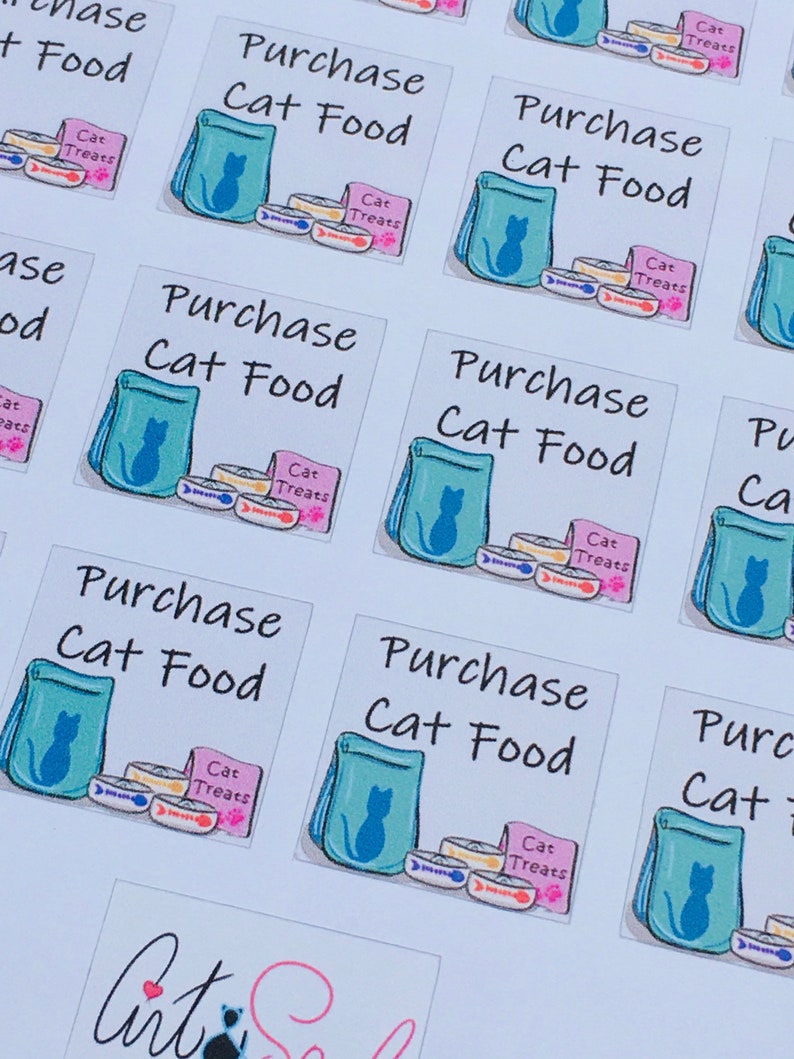 Cat Food Planner Stickers Buy Cat Food Diary Stickers Pet - Etsy