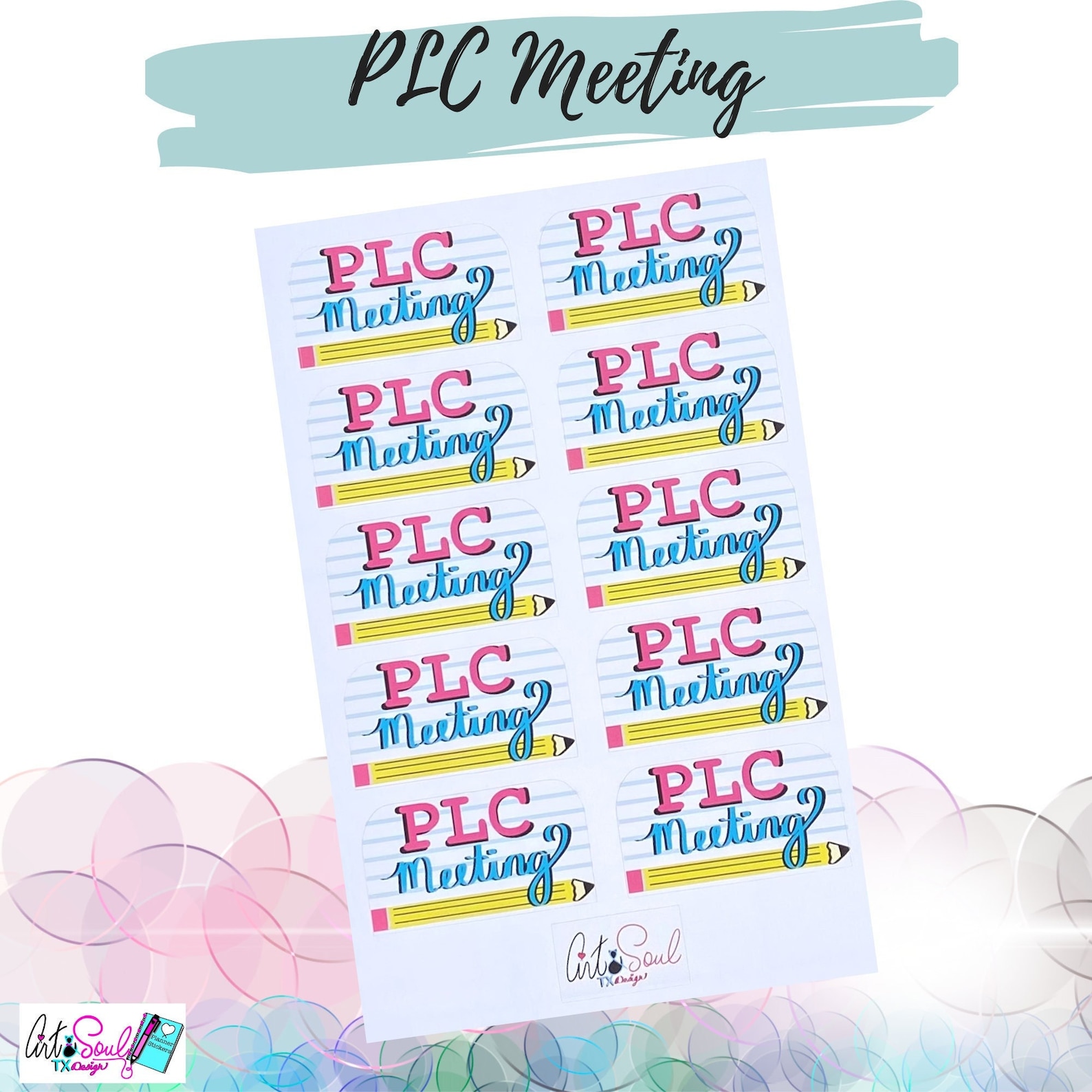 PLC Meeting Stickers Teacher Planner Stickers - Etsy