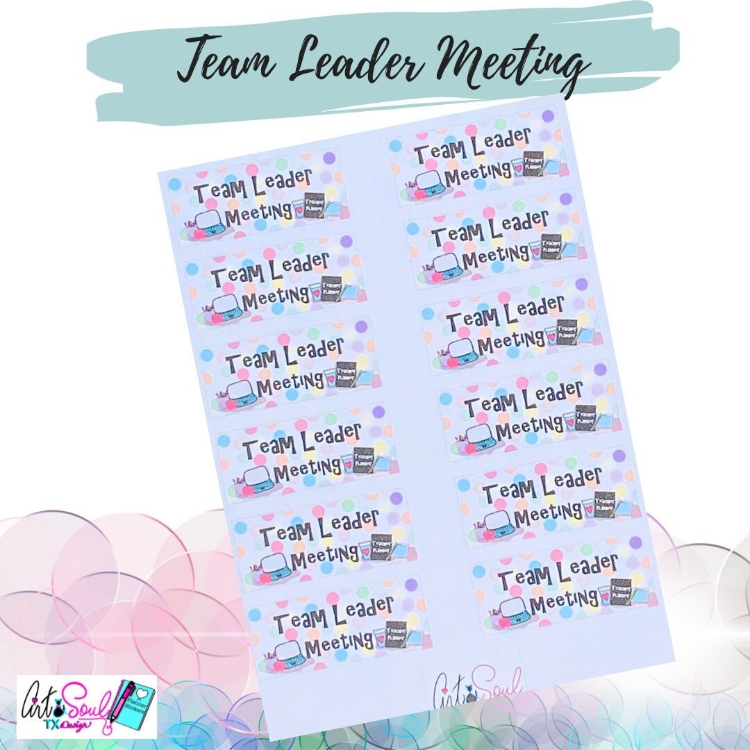 Teacher Team Leader Meeting Lesson Planner Stickers Teacher - Etsy