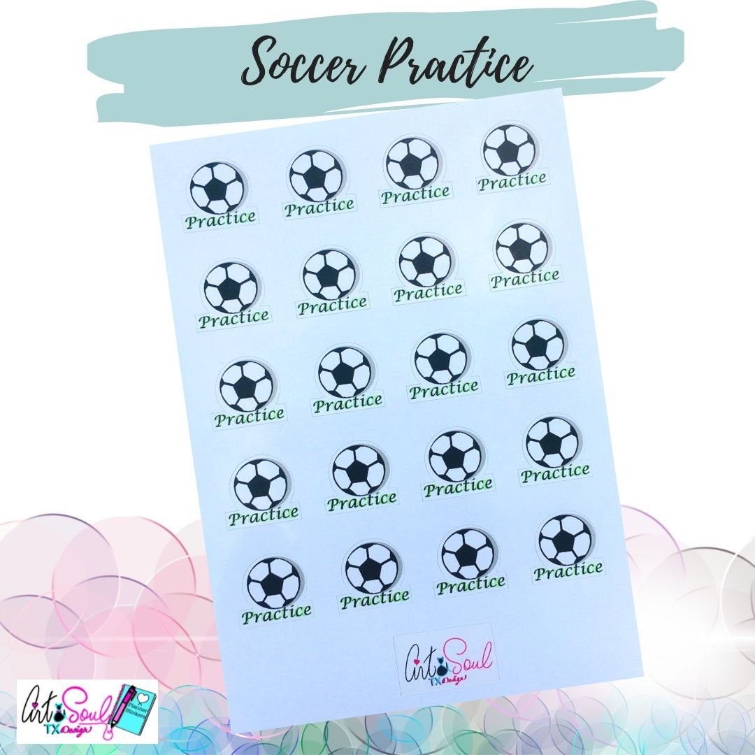 Soccer Practice Planner Stickers Soccer Reminder Stickers - Etsy
