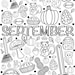 Hand-drawn Fall Coloring Pages, September, October, November, Seasonal ...