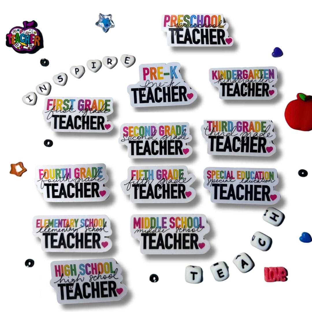 Teacher Stickers: Waterproof Vinyl Decals for Laptops, Tumblers - Etsy