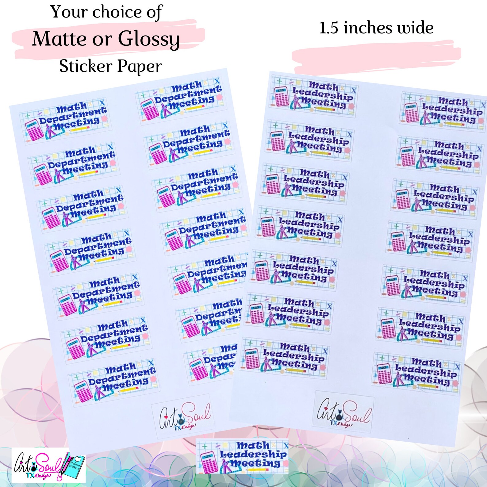 Math Teacher Meeting Stickers Math Teacher Stickers Teacher - Etsy