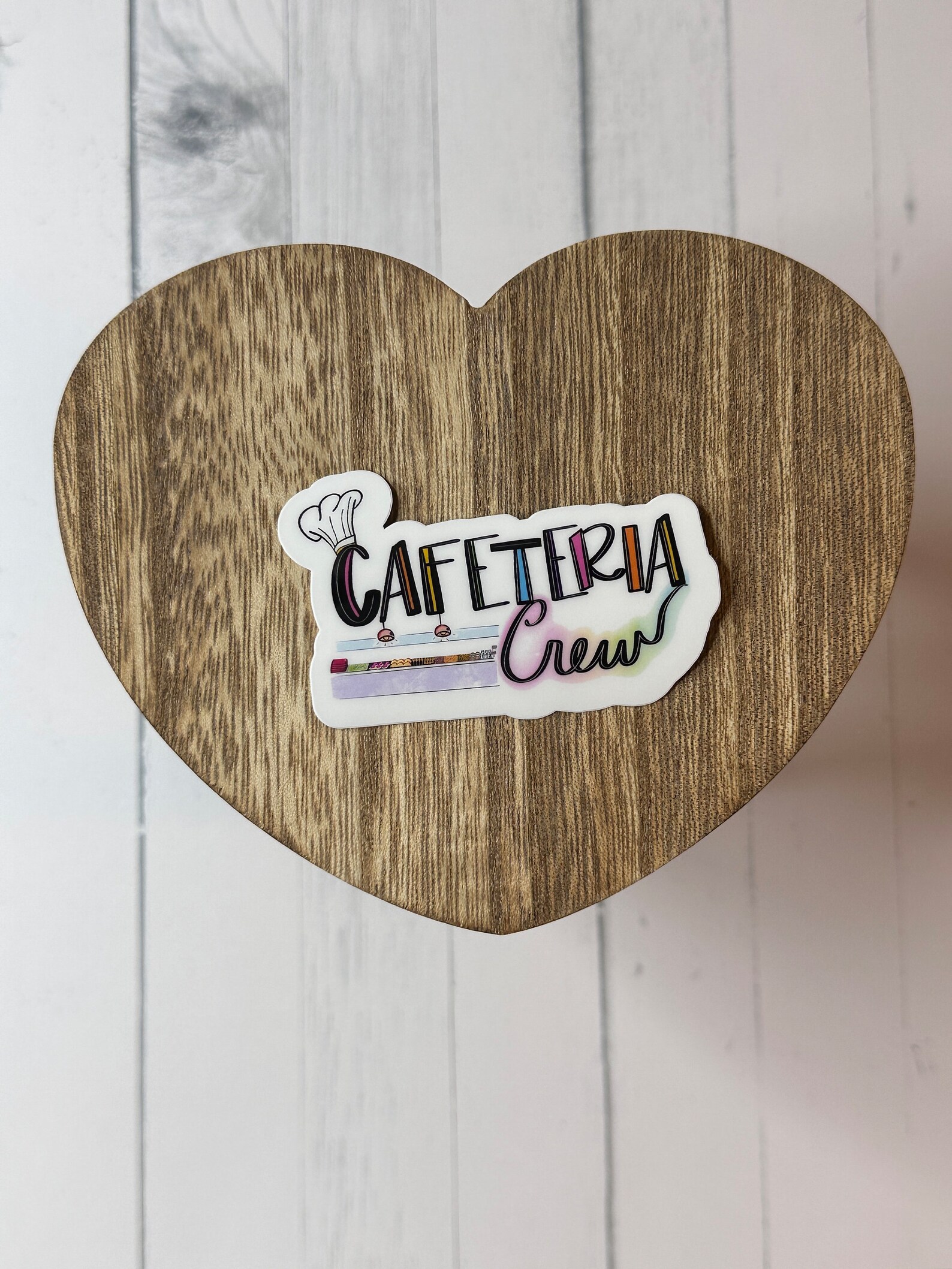 Cafeteria Crew Vinyl Sticker, Cafeteria Staff, Cafteria Staff ...