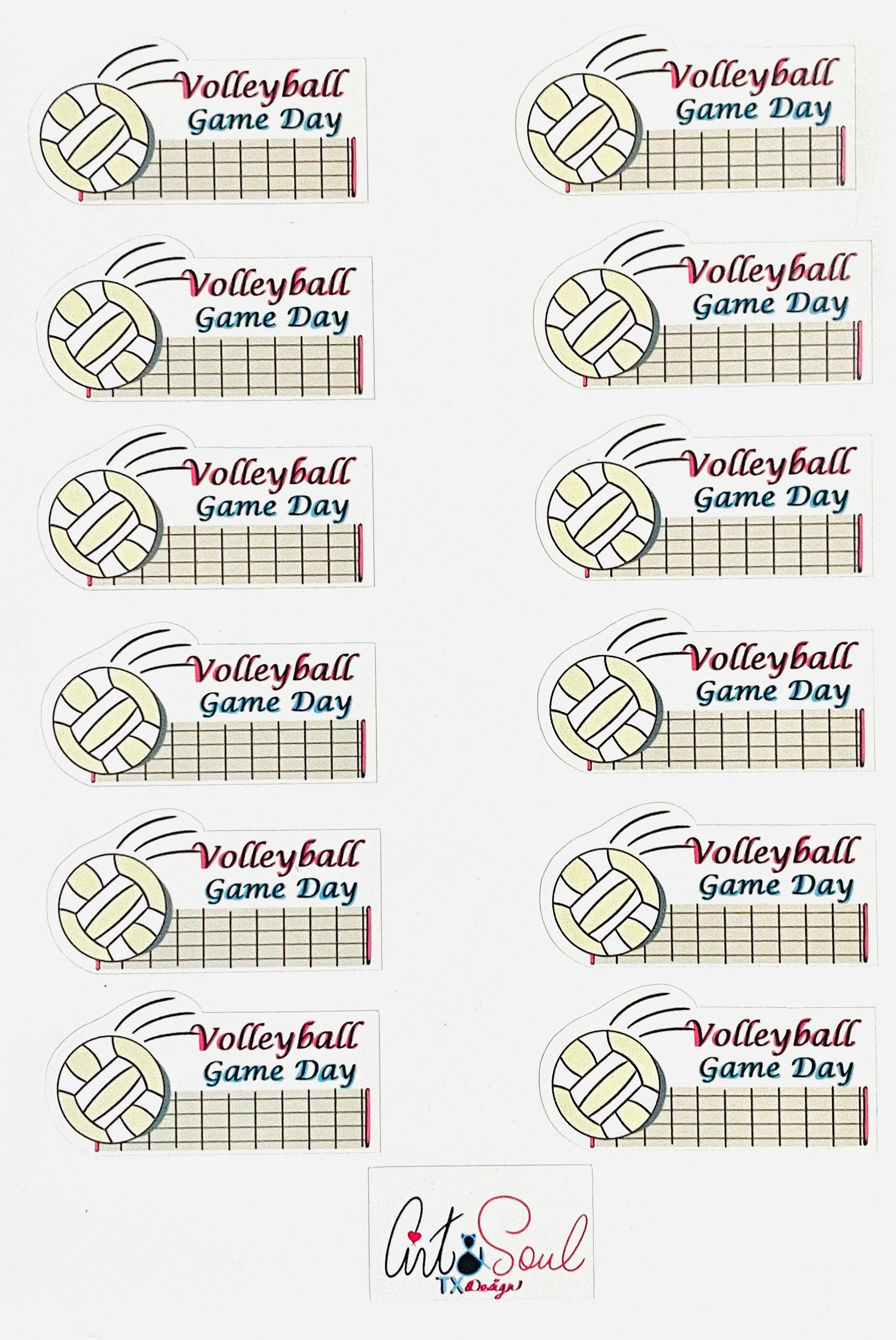 Volleyball Game Stickers Volleyball Reminder Stickers Sport - Etsy UK