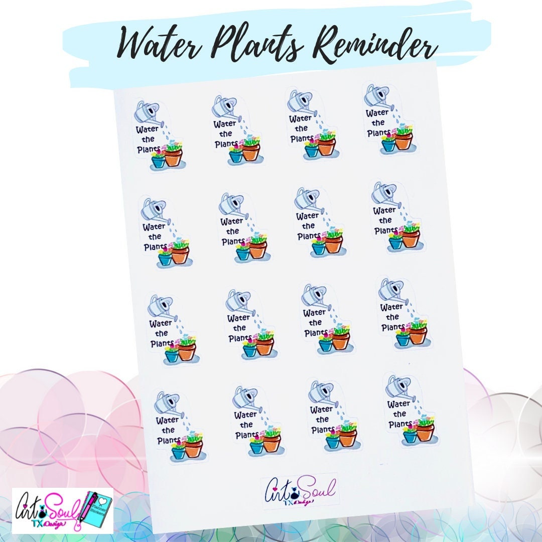 Water Plant Stickers Gardening Stickers Spring Time - Etsy