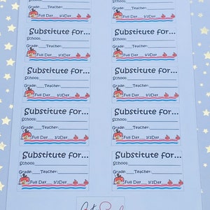 Substitute Teacher Planner Stickers, Substitute Teacher Classroom ...