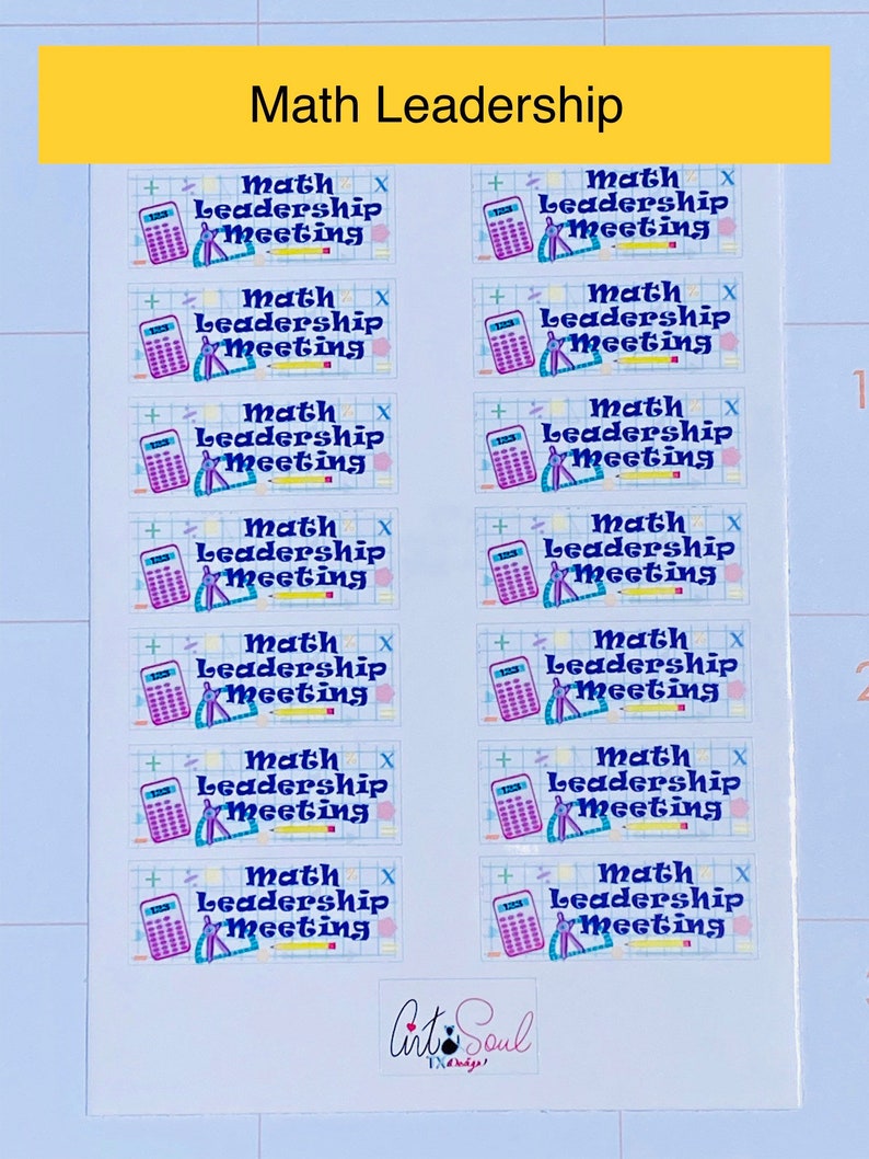 Math Teacher Meeting Stickers Math Teacher Stickers Teacher | Etsy
