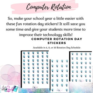 Computer Rotation Schedule, Classroom Specialists, Teacher Planner ...