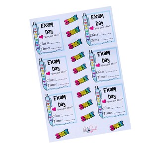 College Exam Day Stickers, College Exam Day Sticker Pack | College ...