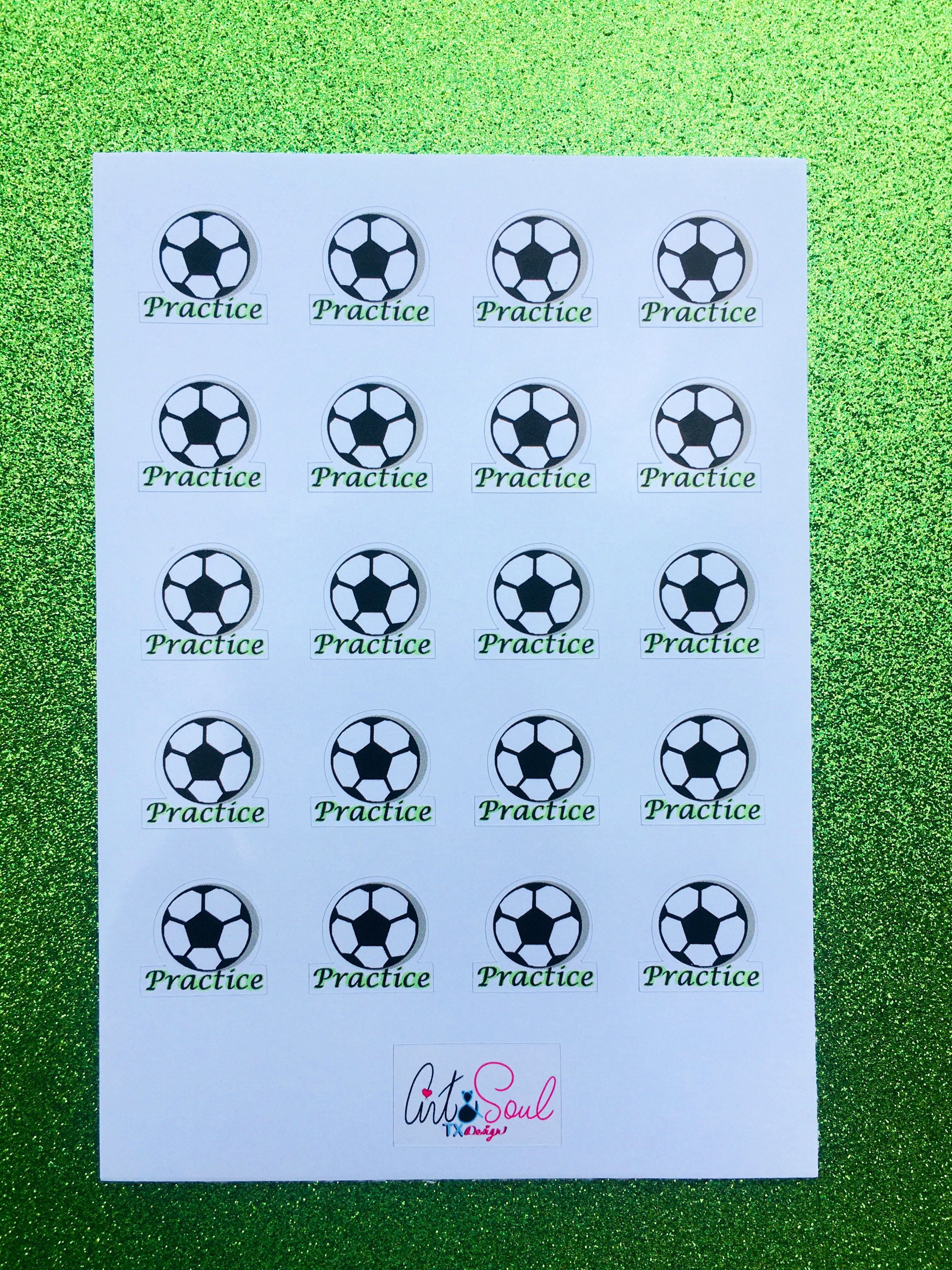 Soccer Practice Planner Stickers Soccer Reminder Stickers | Etsy