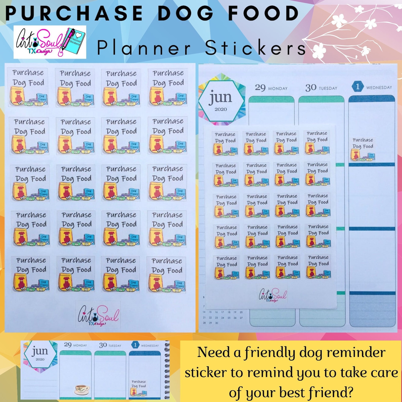 Dog Care Planner Stickers Dog Food Planner Accessories Pet | Etsy