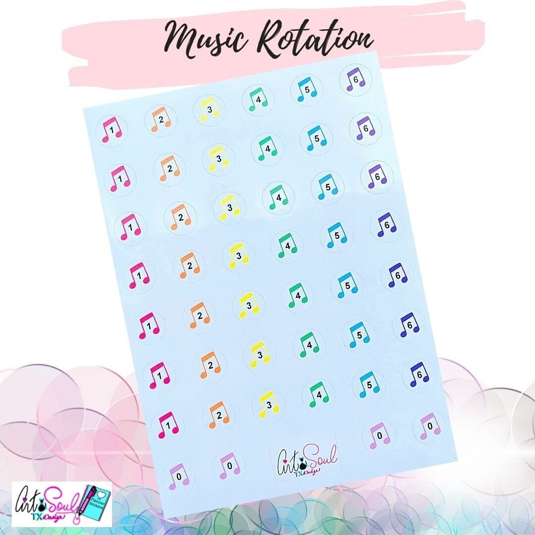 Music Teacher Rotation Schedule Planner Stickers Music - Etsy