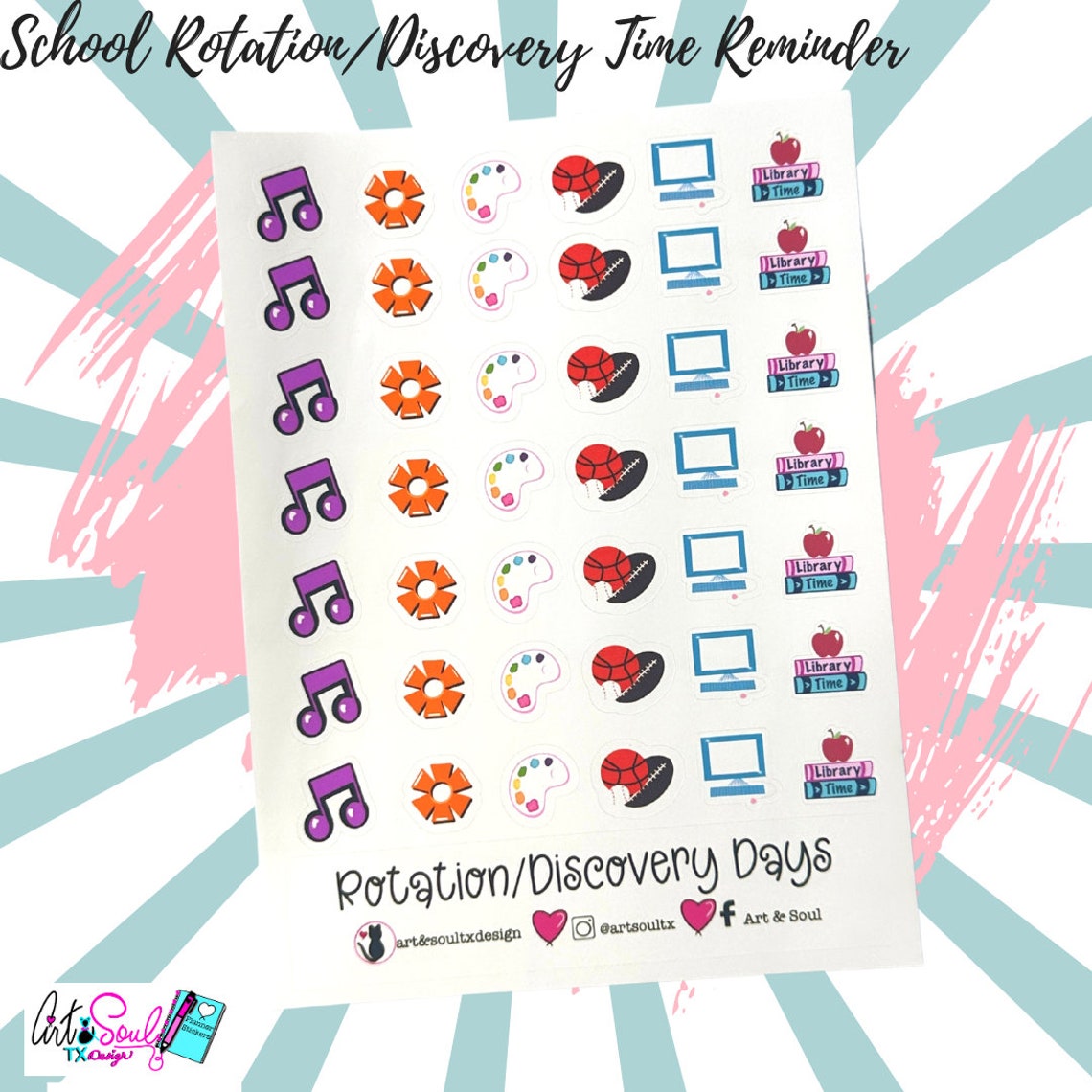 Rotation Schedule, Music, P.E., Computer, Art Class, Teacher Planner ...