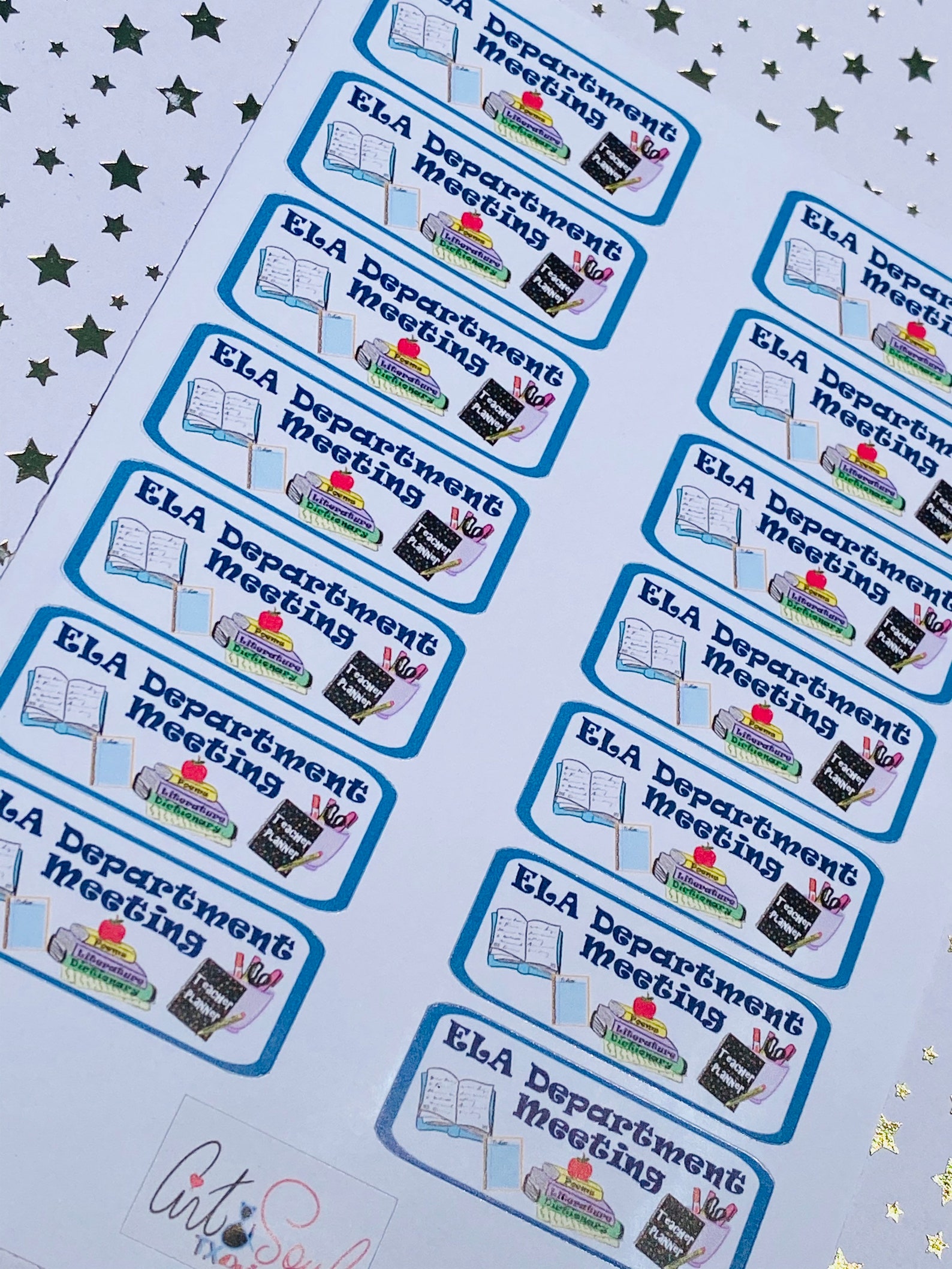 English Teacher Meeting Stickers Teacher Planner Stickers | Etsy