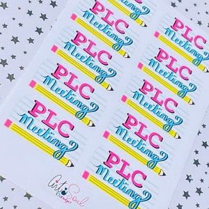 PLC Meeting Stickers Teacher Planner Stickers | Etsy