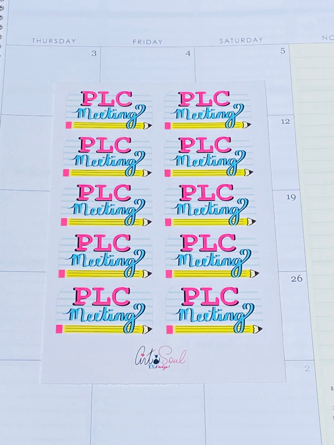 PLC Meeting Stickers Teacher Planner Stickers | Etsy