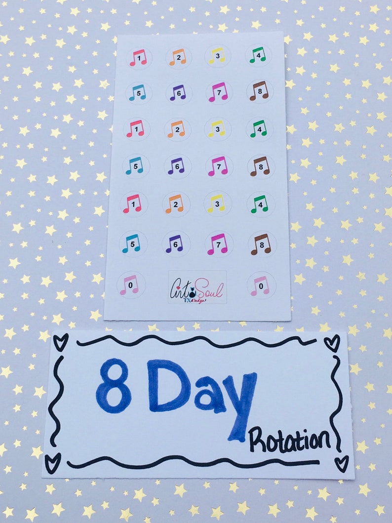 Music Teacher Rotation Schedule Planner Stickers Glossy Music | Etsy