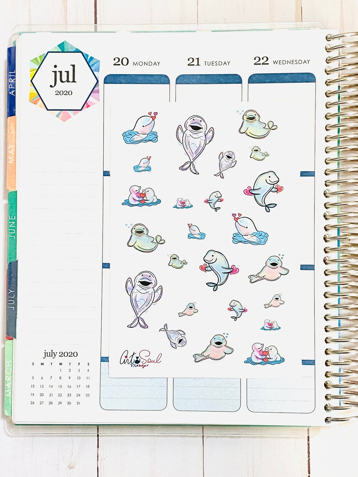Cute Beluga Whale Sticker Pack Beluga Whales - Etsy