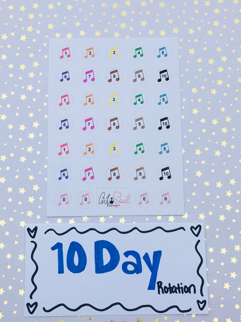 Music Teacher Rotation Schedule Planner Stickers Glossy Music | Etsy