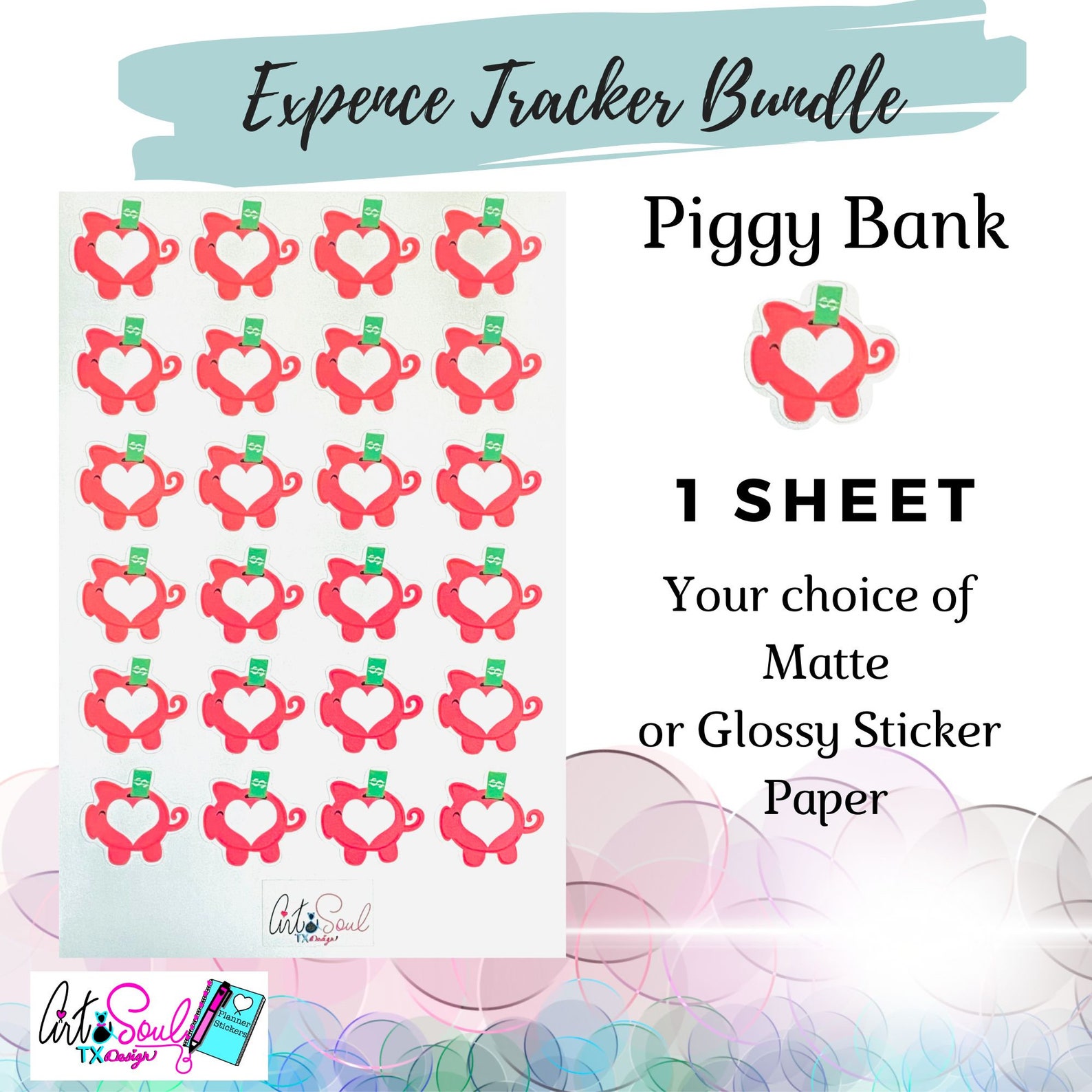 Expense Tracker Budget Planner Stickers Bundle Electric and - Etsy