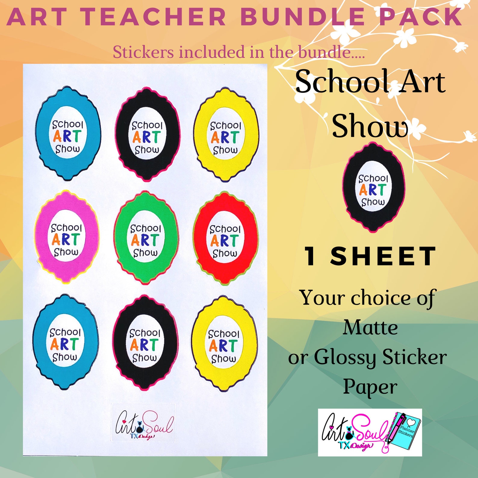 Art Teacher Planner Sticker Bundle Rotation Schedule PLC | Etsy