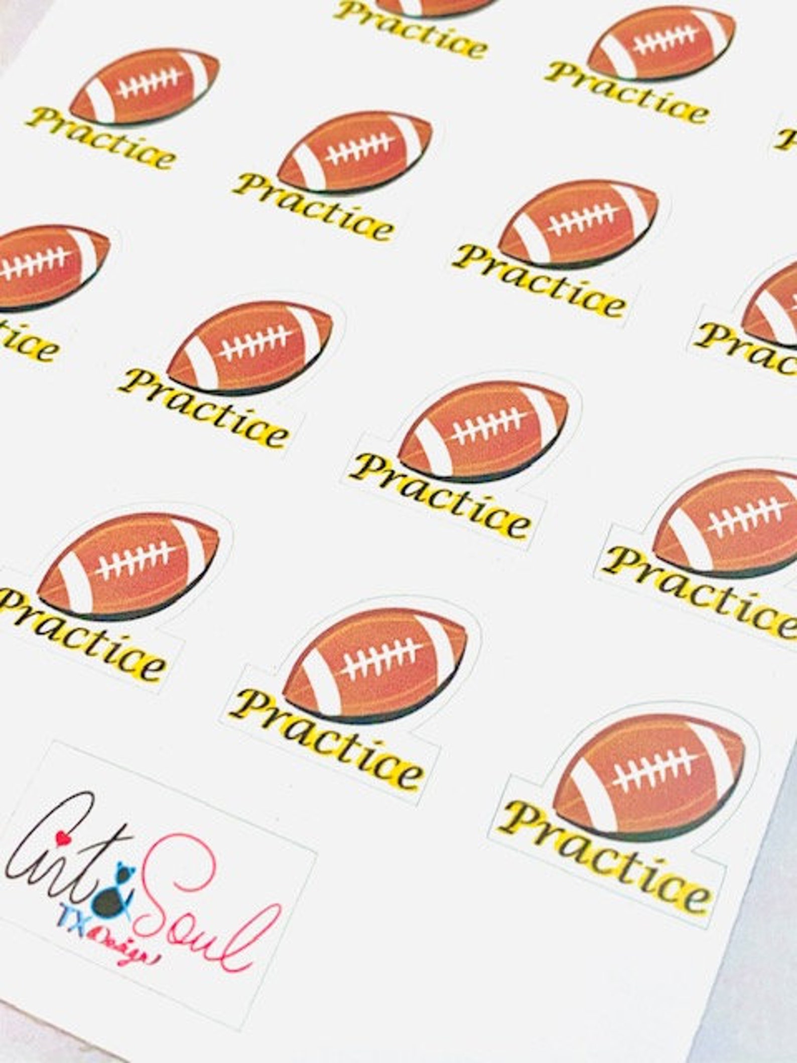 Football Practice Planner Stickers American Football Sport | Etsy