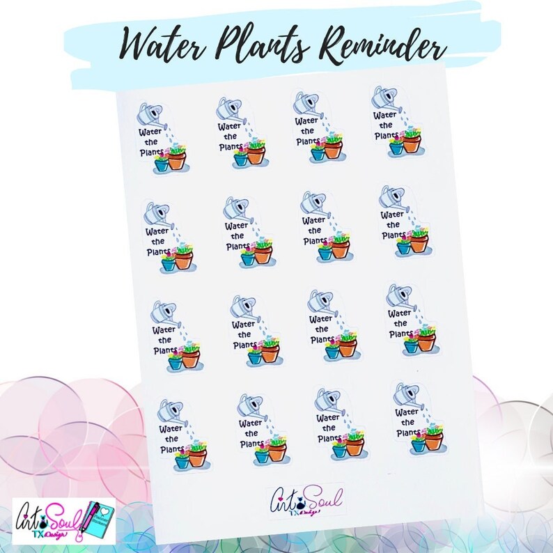 Water Your Plants Stickers: Spring Garden Planner Stickers - Etsy