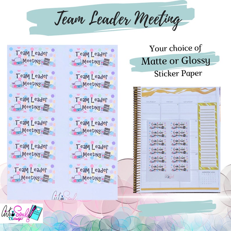 Teacher Team Leader Meeting Lesson Planner Stickers Teacher - Etsy